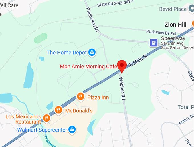 16. mon amie morning cafe map