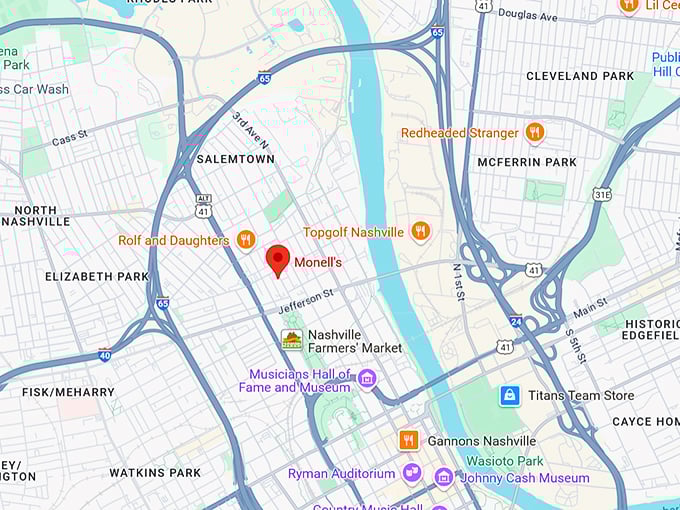16. monell's dining map