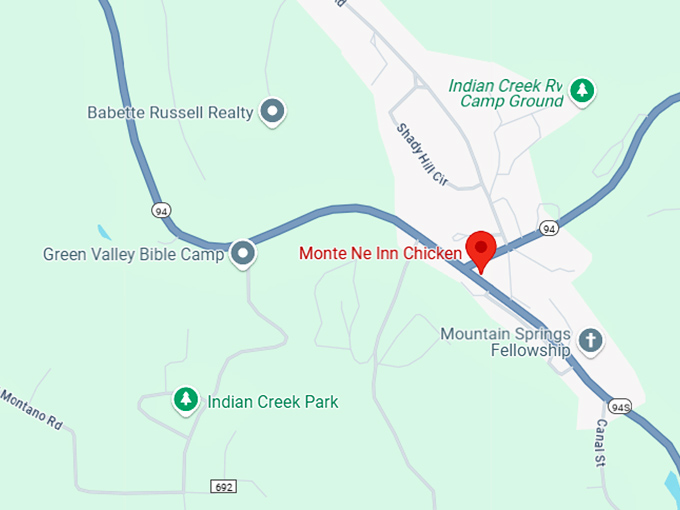 16. monte ne inn chicken map