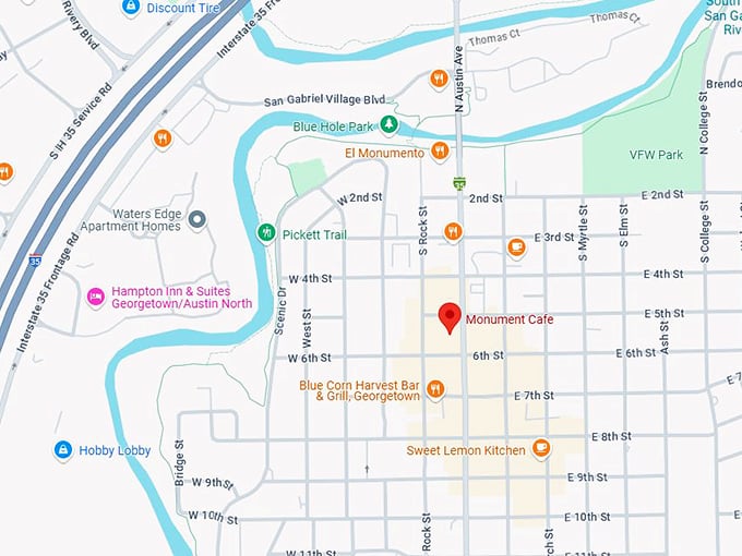 16. monument cafe map