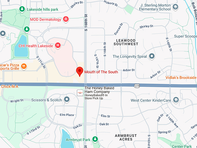 16. mouth of the south map