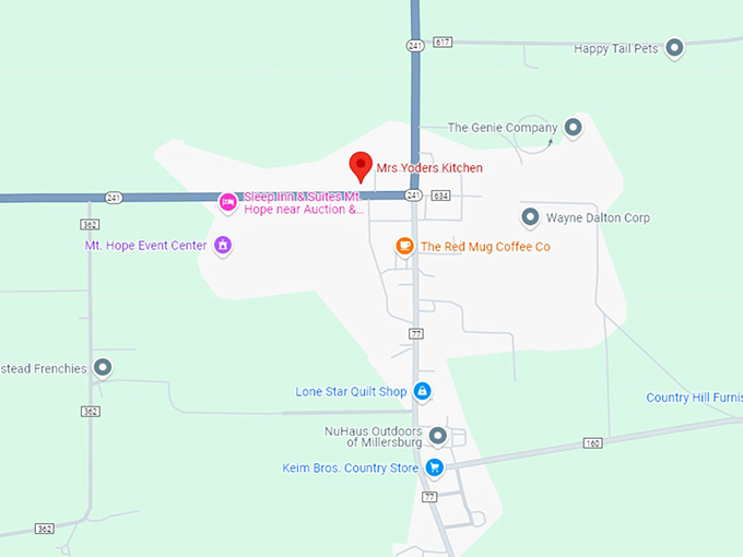 16. mrs. yoder's kitchen map