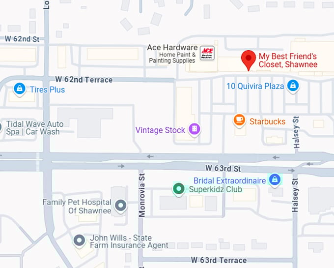 16. my best friend's closet, shawnee map