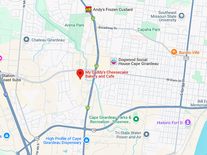 16. my daddy's cheesecake bakery and cafe map