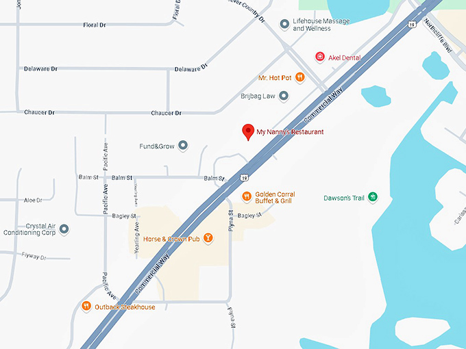 16. my nanny's restaurant map