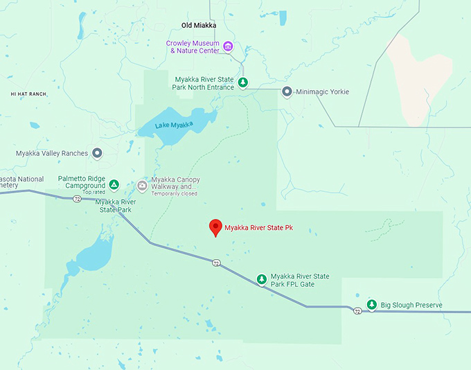 16. myakka river state park map