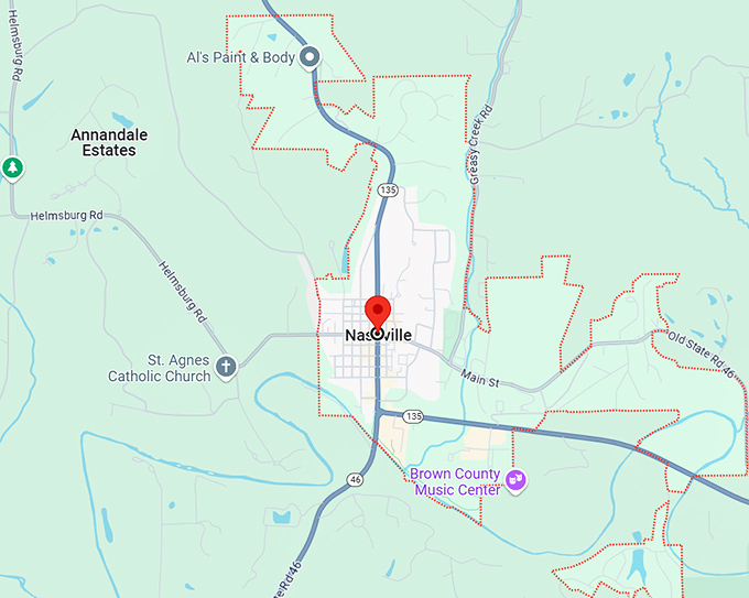 16. nashville indiana map