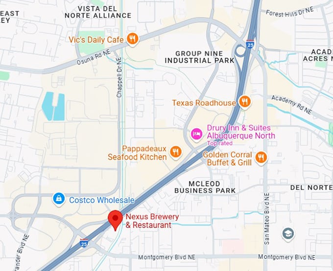 16. nexus brewery & restaurant map
