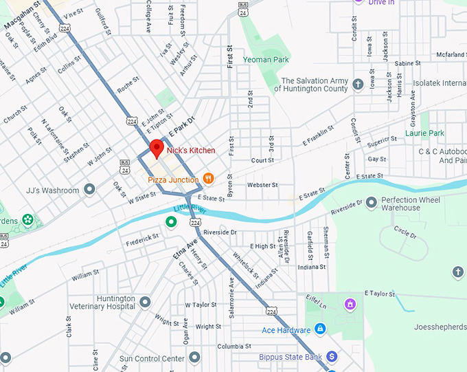 16. nick's kitchen map