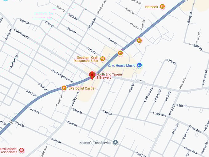 16. north end tavern & brewery map