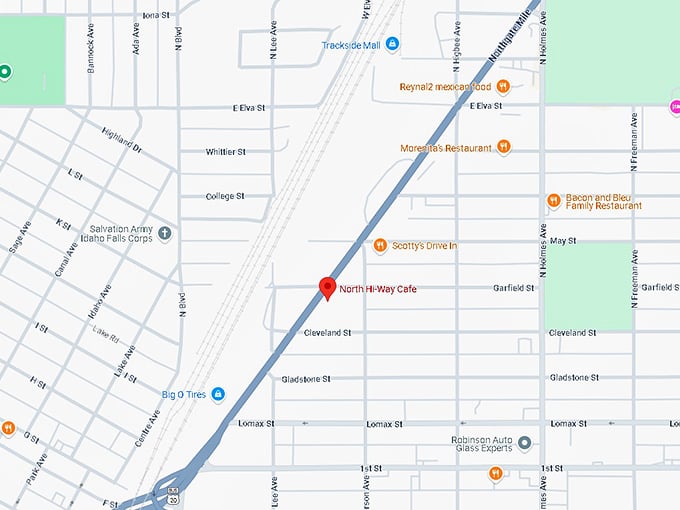 16. north hi way cafe map