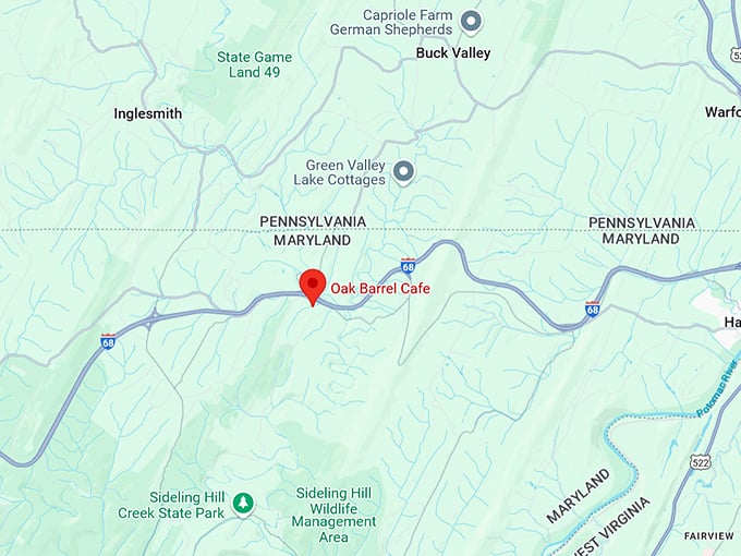 16. oak barrel cafe map