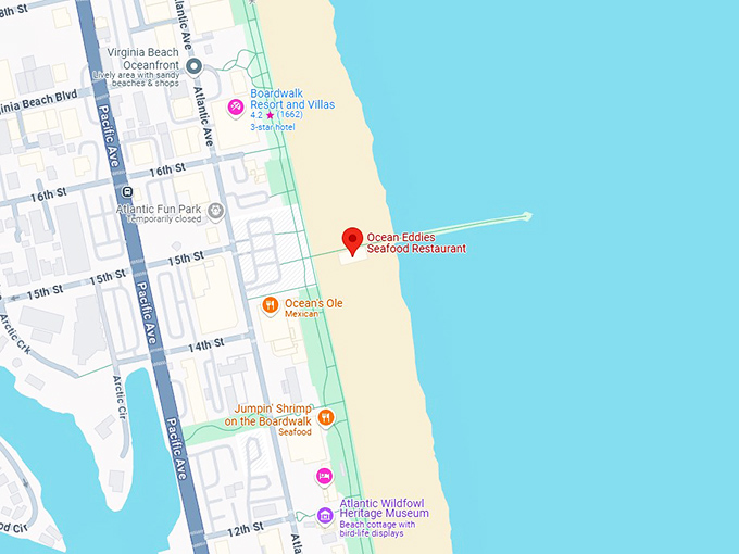 16. ocean eddies seafood restaurant map