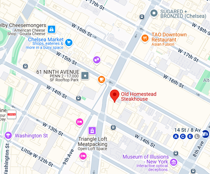 16. old homestead steakhouse map