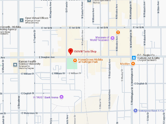 16. old mill tasty shop map