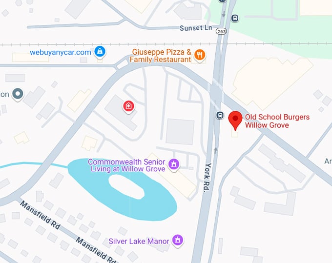 16. old school burgers willow grove map