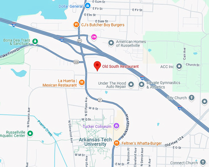 16. old south restaurant map