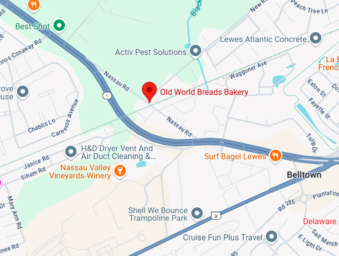 16. old world breads bakery map