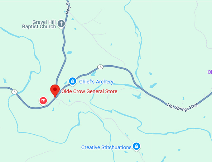 16. olde crow general store map
