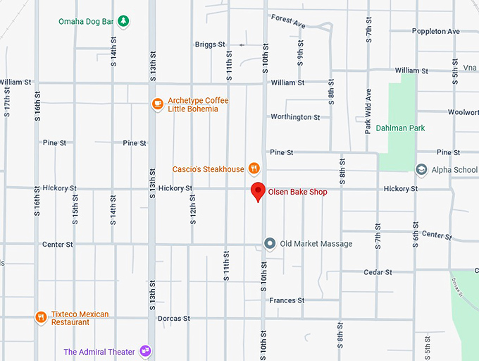 16. olsen bake shop map