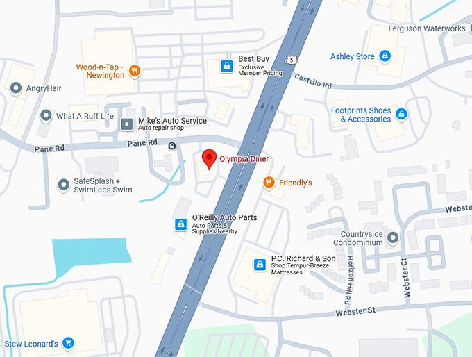 16. olympia diner map