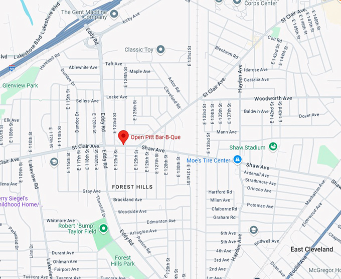 16. open pitt bar b que map