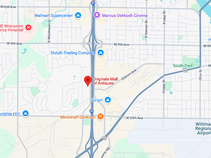 16. originals mall of antiques map