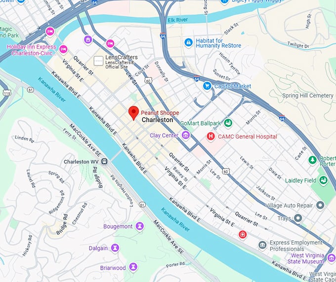 16. peanut shoppe map