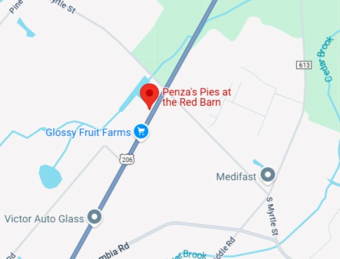 16. penza's pies at the red barn map