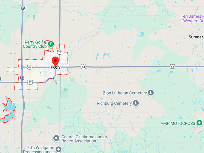 16. perry oklahoma map