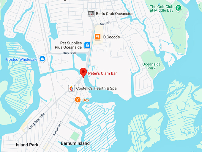 16. peter's clam bar map