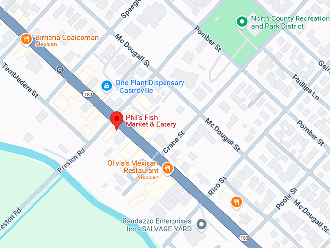 16. phil's fish market & eatery map