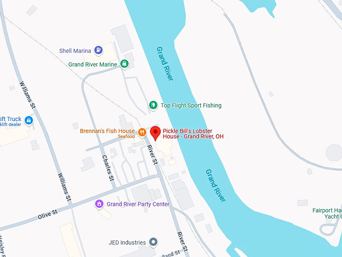 16. pickle bill's lobster house grand river, oh map