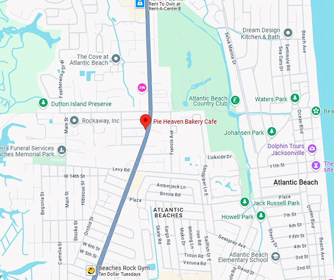 16. pie heaven bakery cafe map