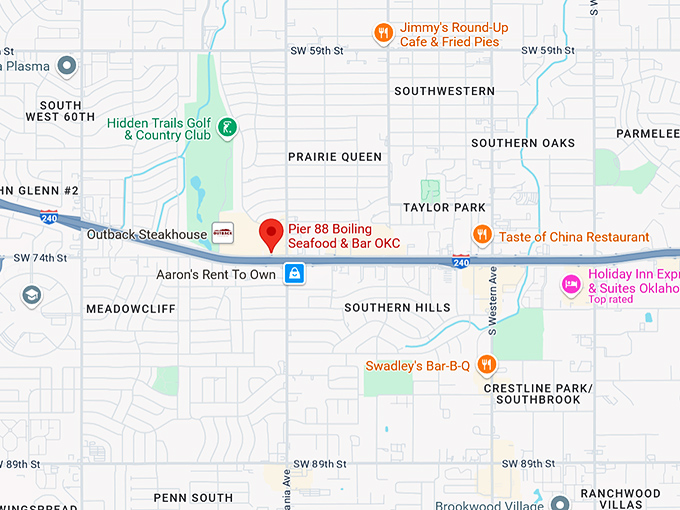 16. pier 88 boiling seafood & bar okc map