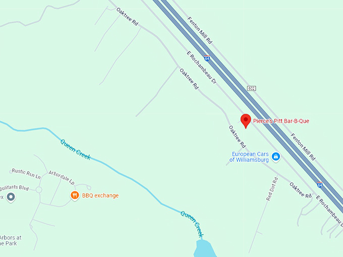 16. pierce's pitt bar b que map