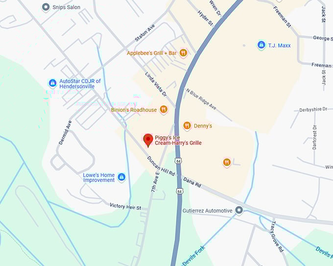 16. piggy's ice cream harry's grille map