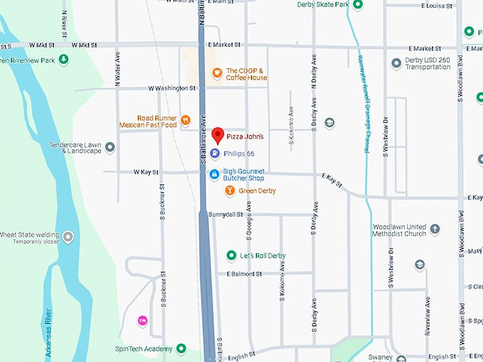 16. pizza john's map