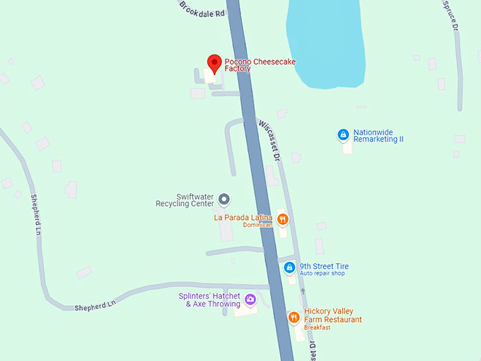 16. pocono cheesecake factory map