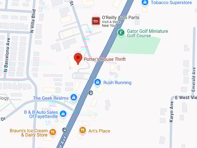 16. potter's house thrift map