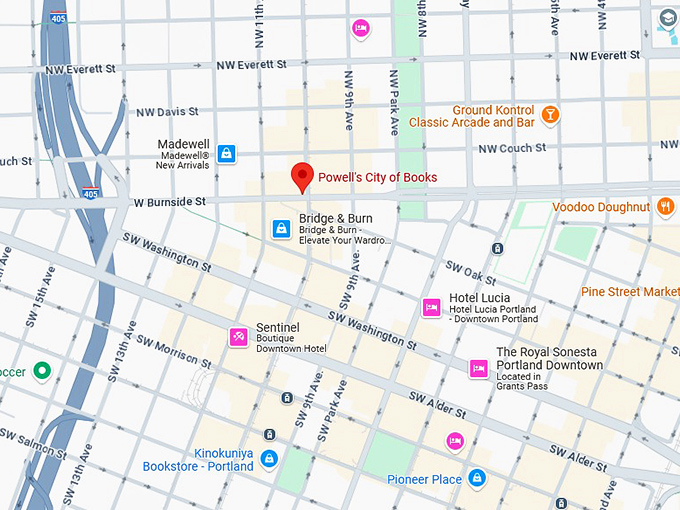 16. powell's city of books map
