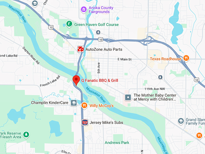 16. q fanatic bbq map