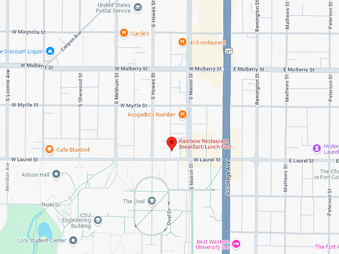 16. rainbow restaurant breakfast lunch fort collins map