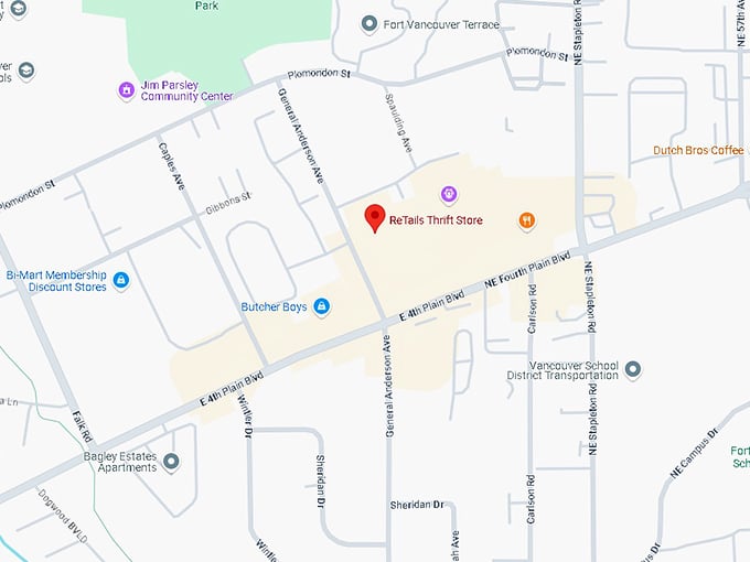16. retails thrift store map