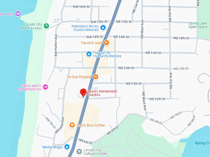 16. read's homemade candies map