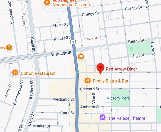 16. red arrow diner map