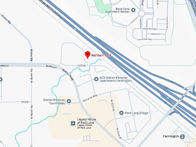 16. red barn thrift map