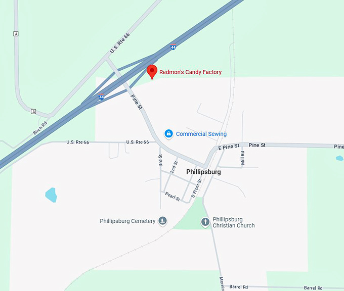 16. redmon's candy factory map