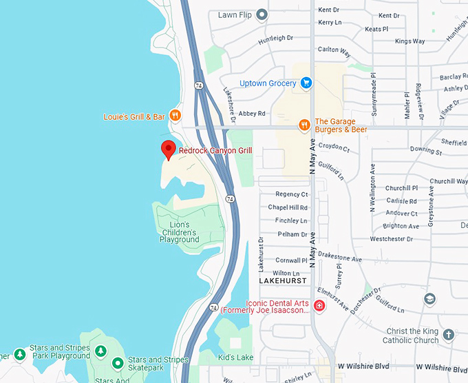 16. redrock canyon grill map