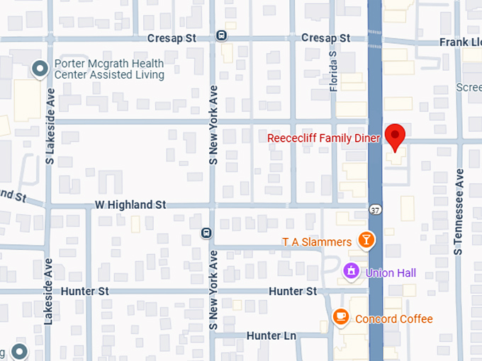 16. reececliff family diner map
